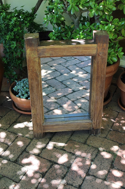 AGED TIMBER GARDEN MIRROR - Iron Rooster Garden Shop