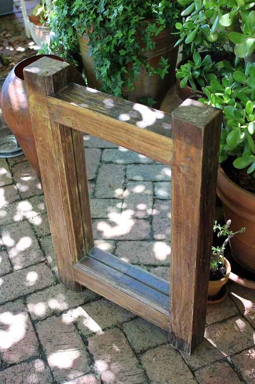 AGED TIMBER GARDEN MIRROR - Iron Rooster Garden Shop