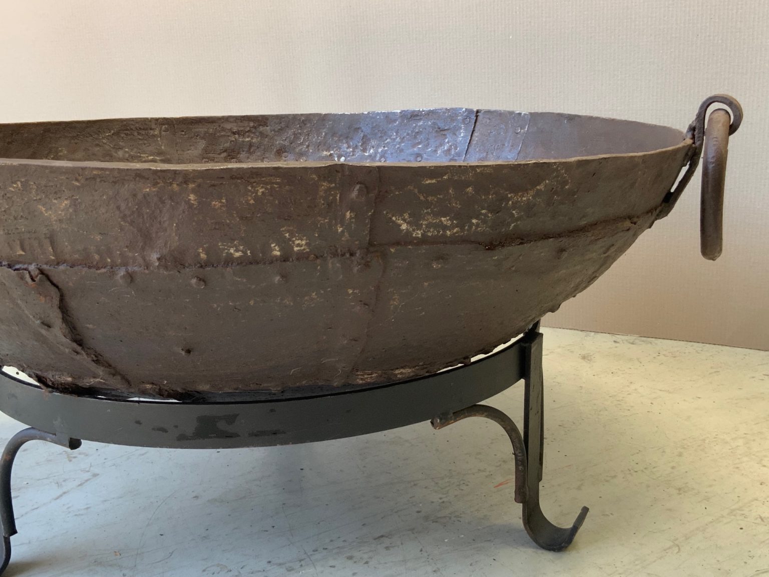 Indian Kadhai Fire Pit. 89cm diameter $480 - Iron Rooster